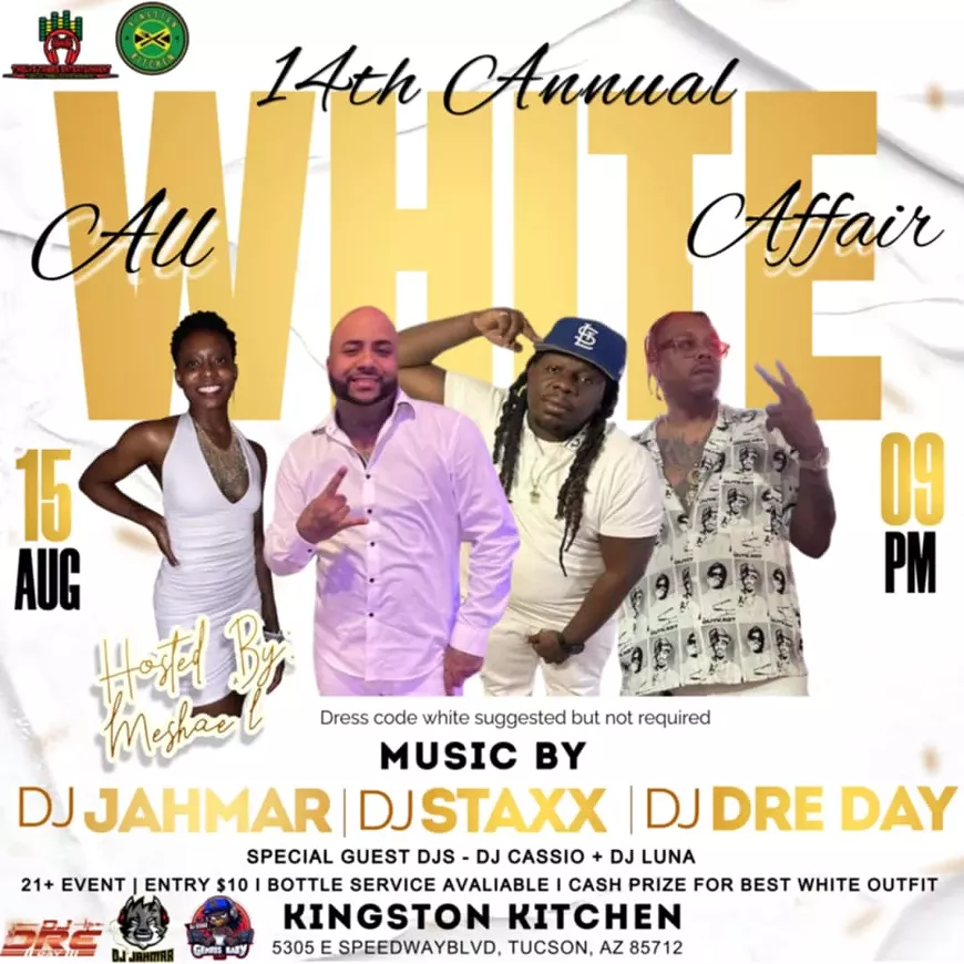 14th Annual All White Party | CeeDee Jamaican Kitchen | Dancing, DJ ...